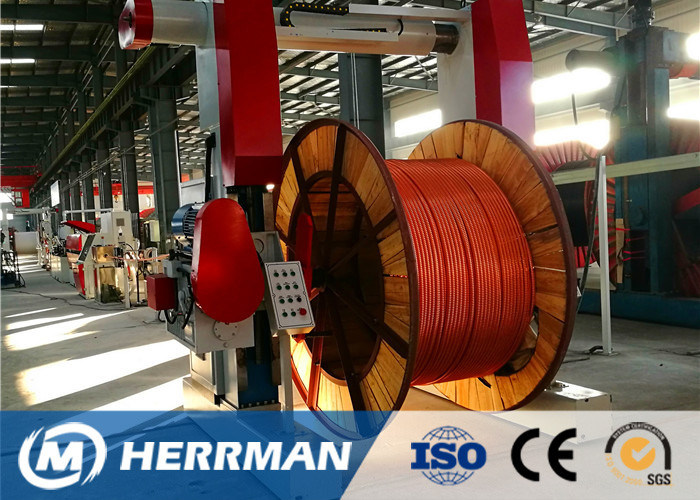 Metal Sheathing Cable Armouring Machine For High Voltage Power Cable